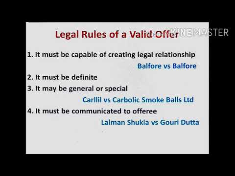 Essentials of a Valid Offer - YouTube