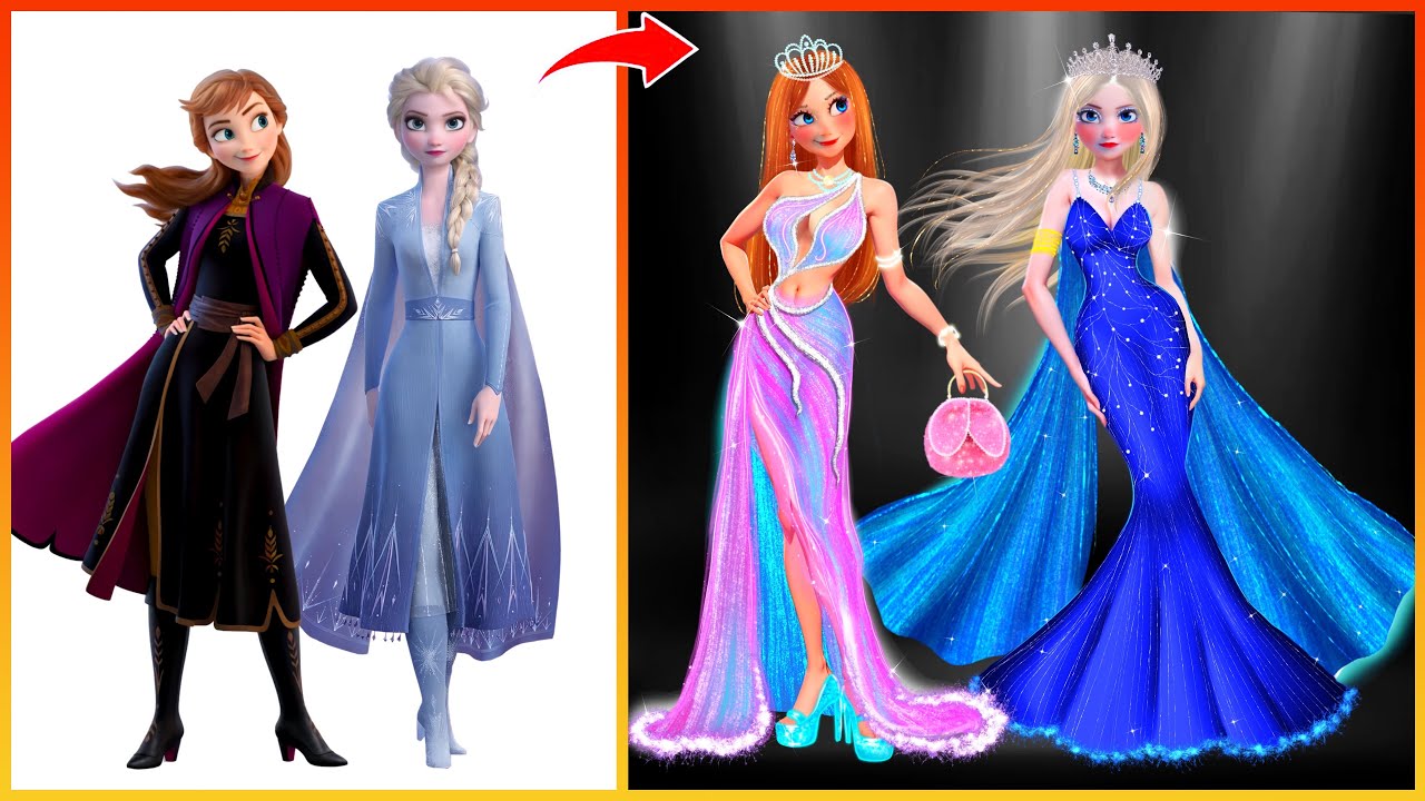 Frozen: Elsa Anna Frozen Transformation - Elsa Frozen Disney Glow Up ...