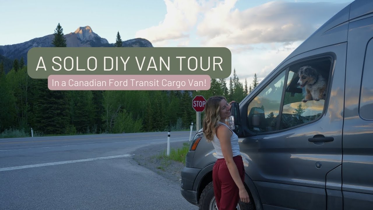 A complete van tour of MY SOLO DIY camper build in a FORD TRANSIT VAN ...