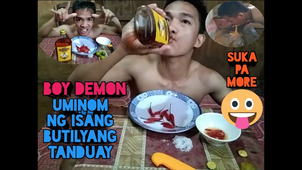 Boy demon uminom ng isang buting tanduay, - YouTube