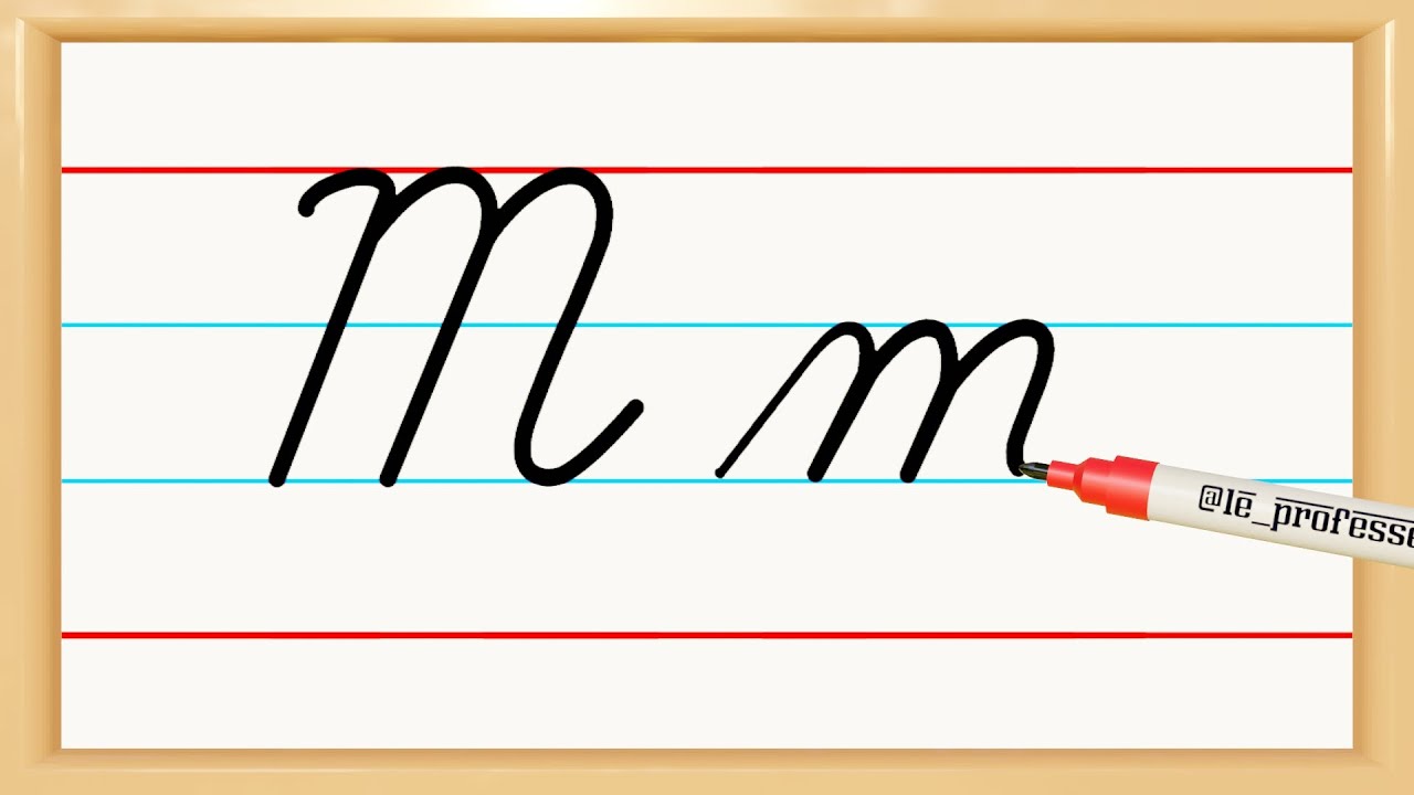 m in cursive writing | capital and small m in cursive writing - YouTube