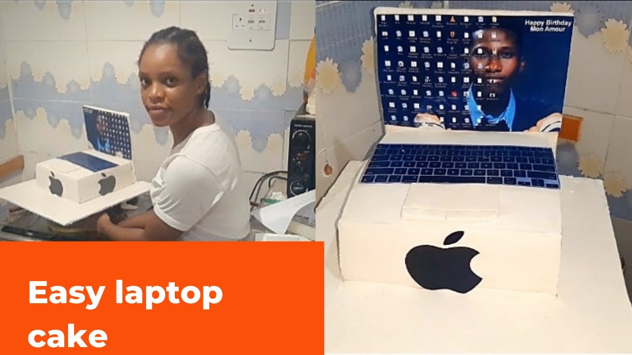 How to make a Laptop cake - YouTube