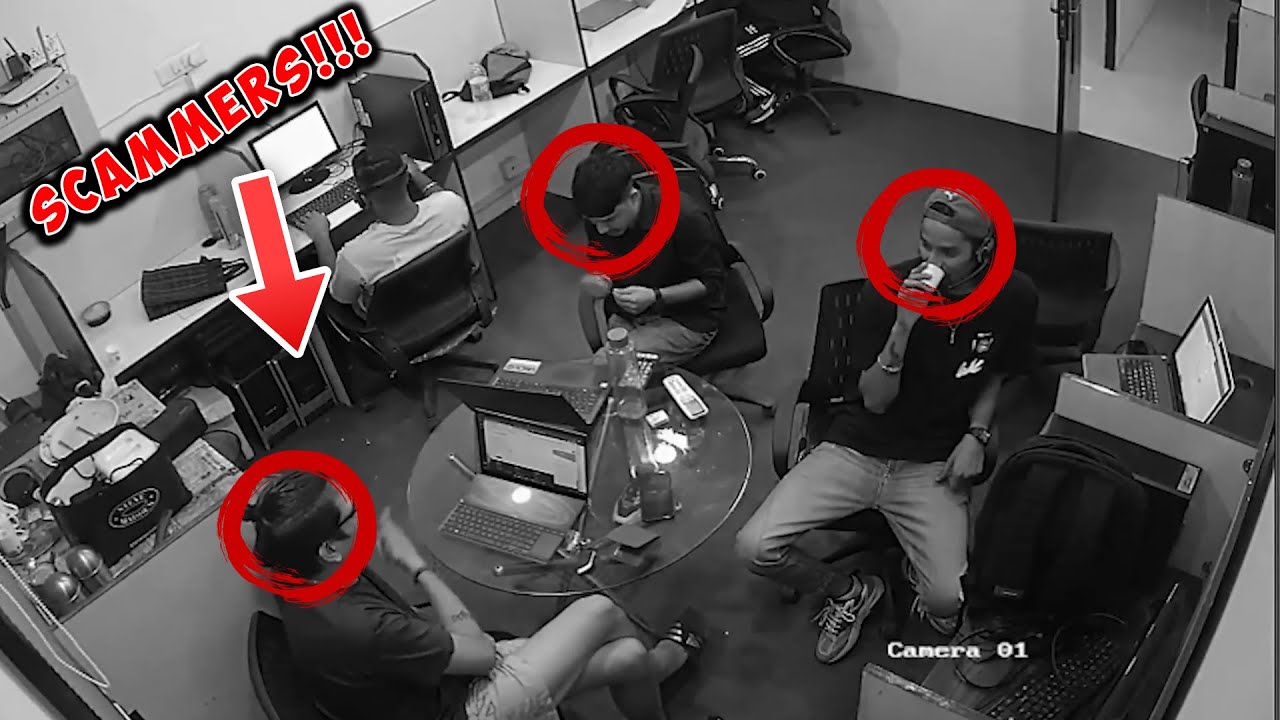 Scammers get raided live on CCTV - YouTube