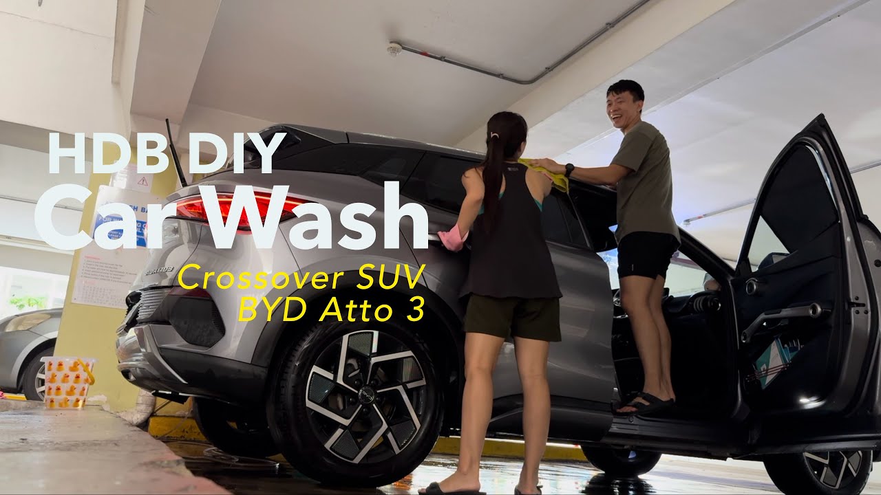 Easy DIY Car Wash for BYD Atto 3| Singapore HDB Car Wash Bay, ASMR ...