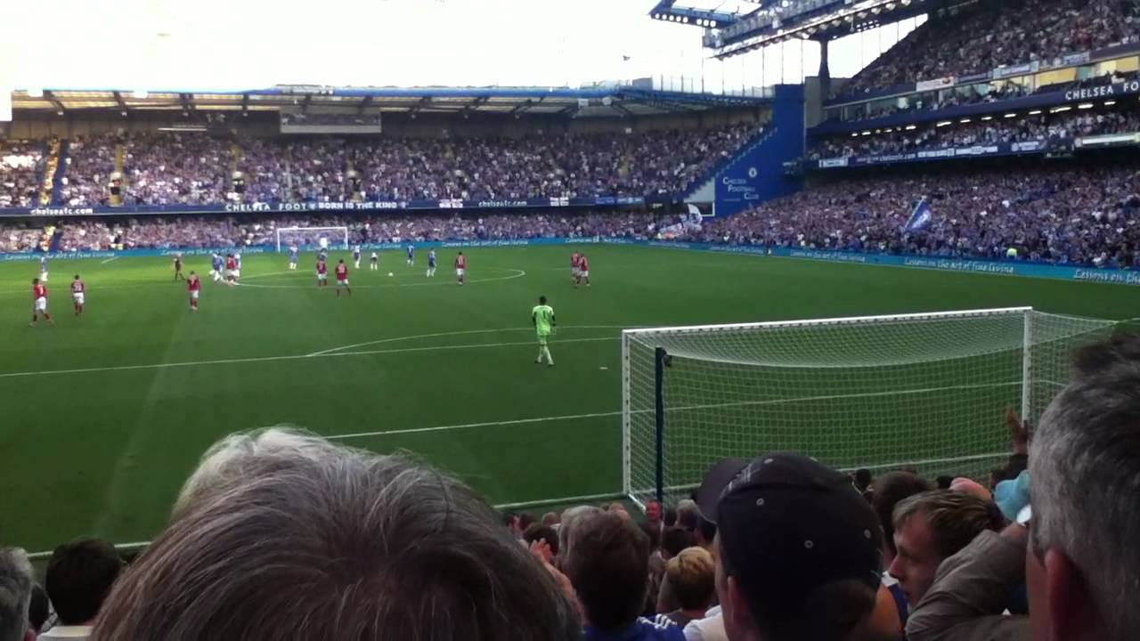Chelsea equalizer against West Brom - Mathew Harding Lower - YouTube