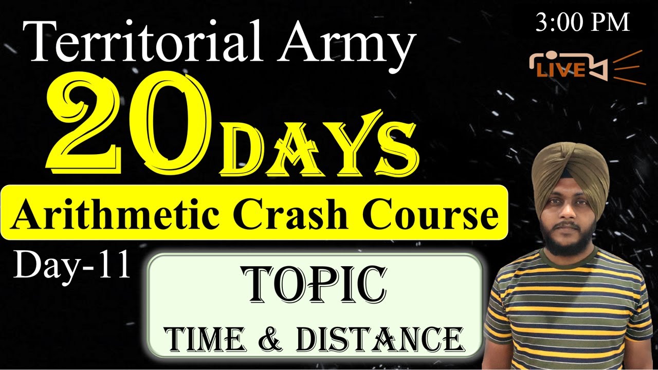 Territorial Army 2022 - Time and Distance || Class 11 || Territorial ...