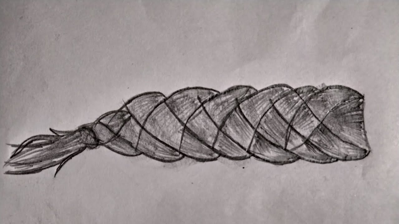 How to braid using pencil - YouTube