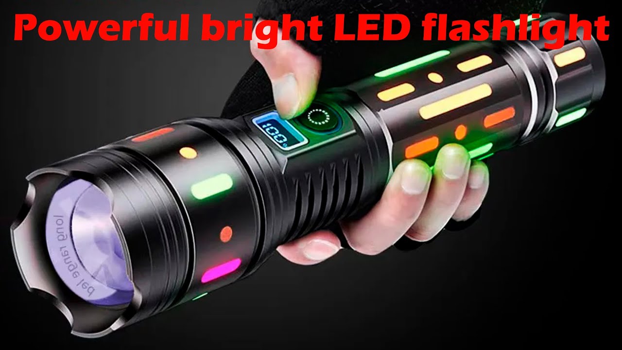 Powerful Bright Spotlight LED Flashlight With Fluorescent Absorbing ...