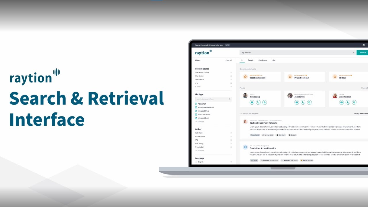 Raytion Search and Retrieval Interface - YouTube