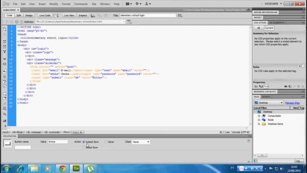 #1 aprendendo html e css( interfaces ) - YouTube