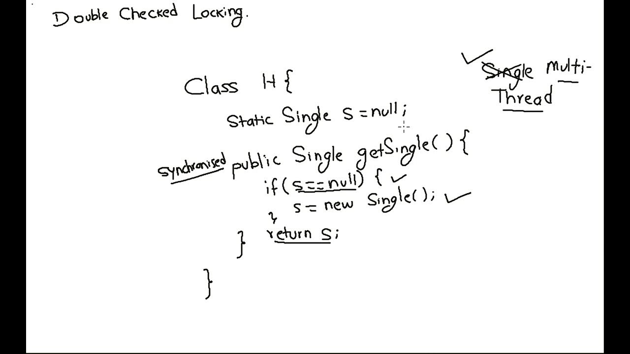 Design patterns - Double checked locking pattern - YouTube
