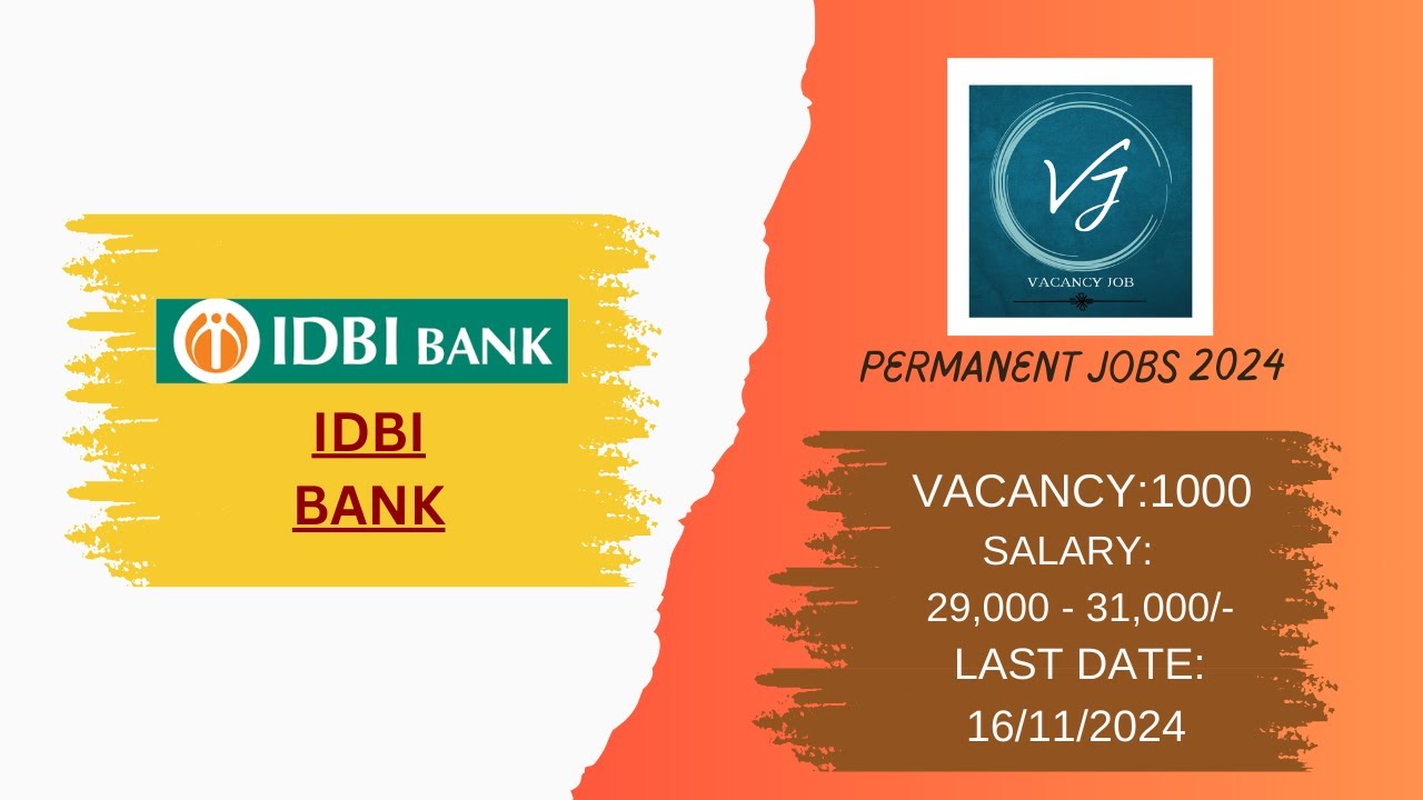 IDBI Executive Recruitment 2024 | Govt Job | Male and Female | New ...
