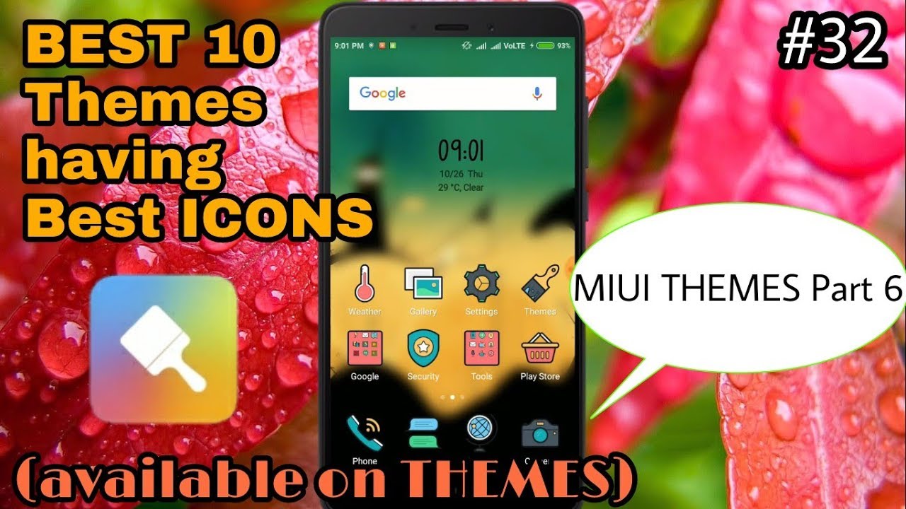 [PART 6] Best 10 Themes having Best icons for MIUI Smartphones - YouTube