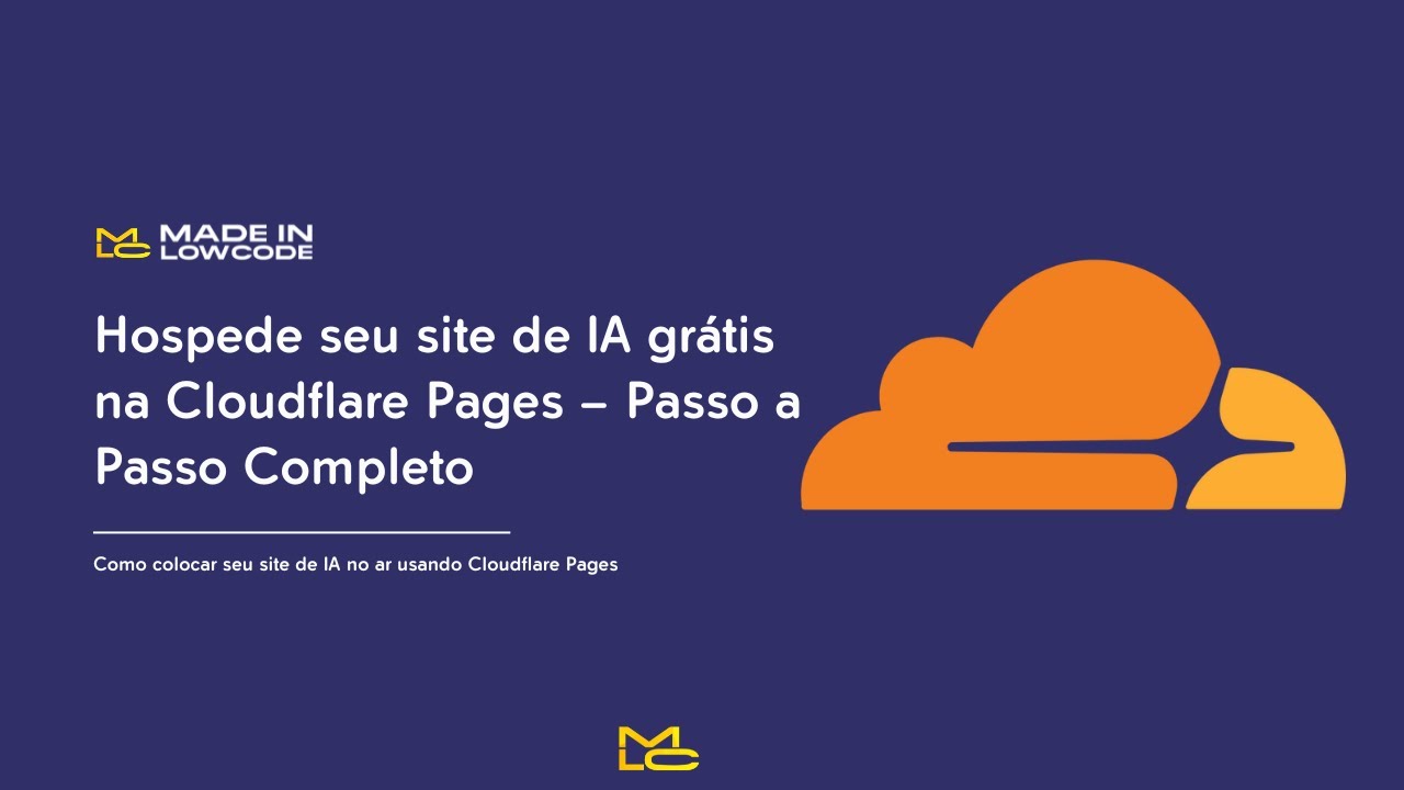 ⭐ Hospede seu site feito com IA grátis na Cloudflare Pages – Passo a Passo Completo - YouTube