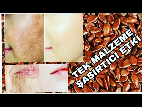 TEK MALZEME MUCİZE ETKİ! KIRIŞIKLIK GİDEREN, YÜZÜ GEREN, LEKE GİDERİCİ KETEN TOHUMU JELİ #YüzGerme