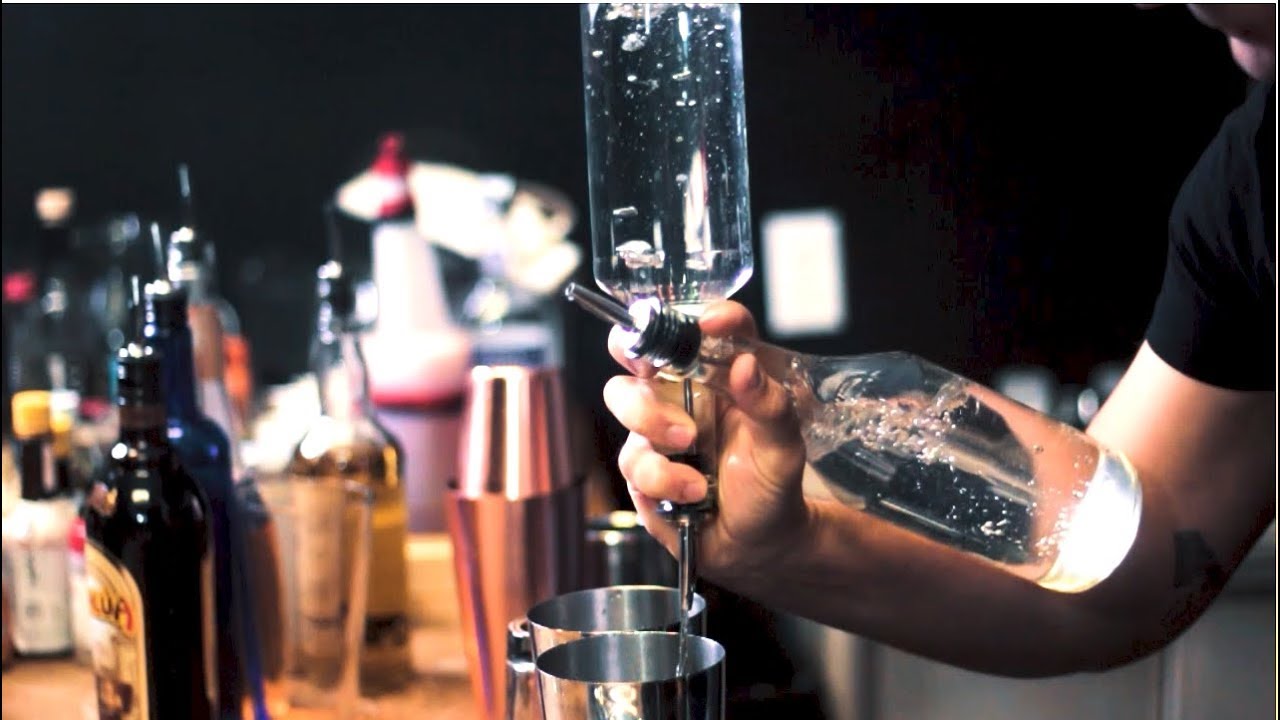 Two Bottles In One Hand Practical Pour - YouTube