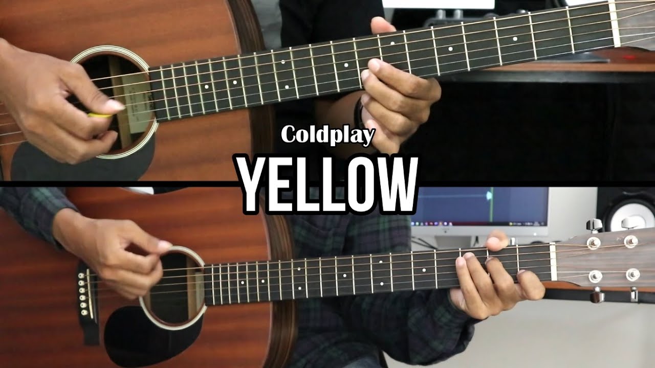 Yellow - Coldplay | EASY Guitar Tutorial - Guitar Lessons for Beginners ...