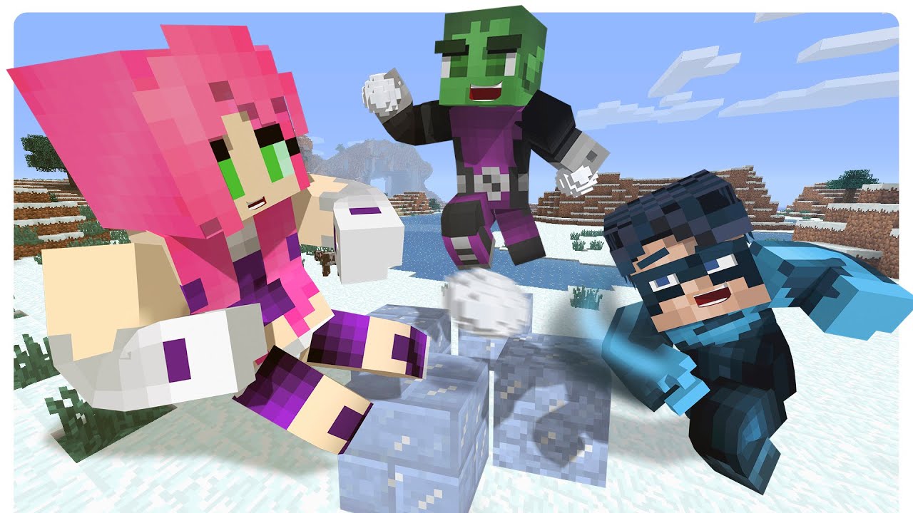 Minecraft Building Battle: Teen Titans' Ice Sculptures! (Minecraft ...