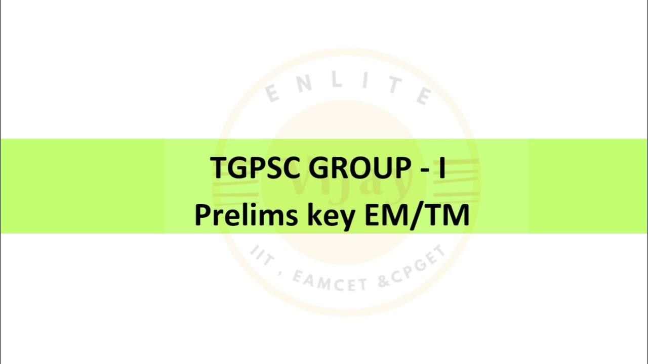 TGPSC PRELIMS GROUP1 KEY EM AND T/M#group12024#group1#group1prelims - YouTube