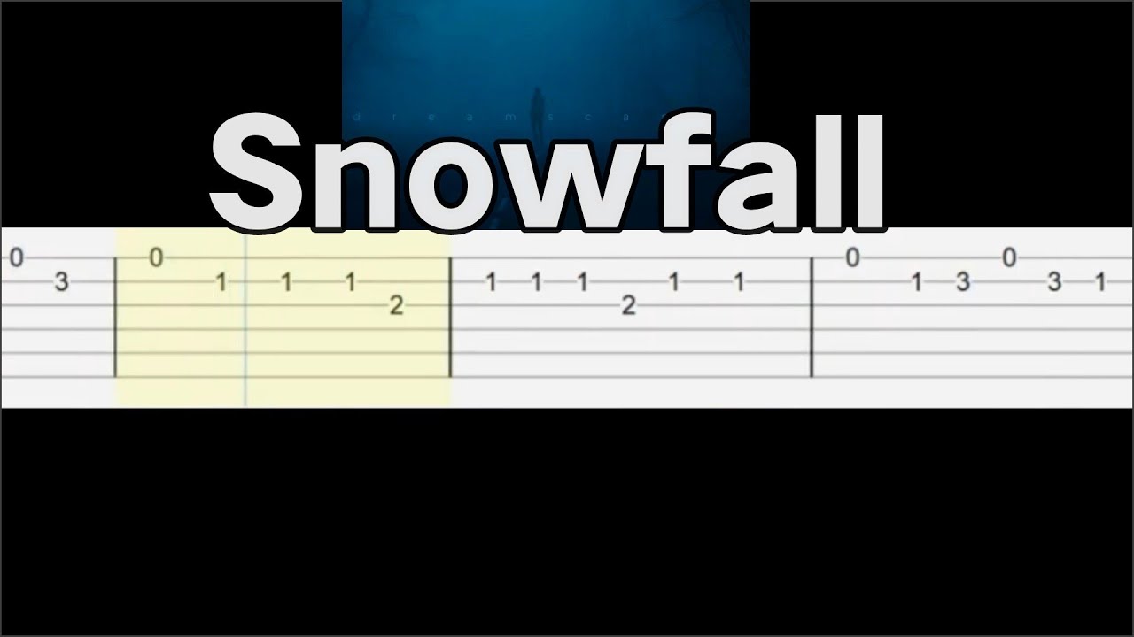 oneheart x reidenshi - snowfall (Easy Guitar Tabs Tutorial) - YouTube