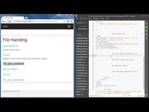 28. File Handling Part 1; Open – Read – Write - Close - PHP - YouTube