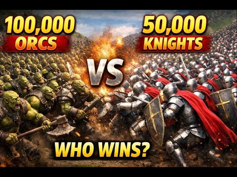 Can 50,000 Heavy Knights Stop 100,000 Orcs? | UEBS 2 Battle - YouTube