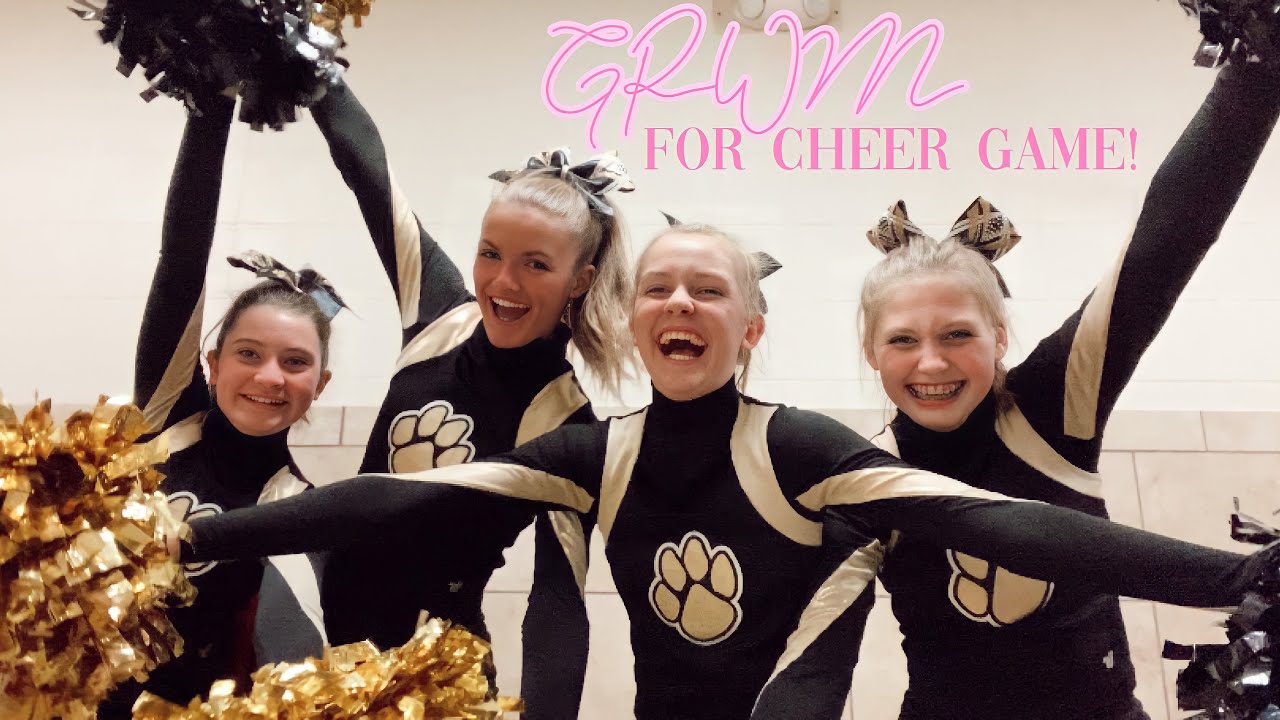 GRWM for cheer game! - YouTube