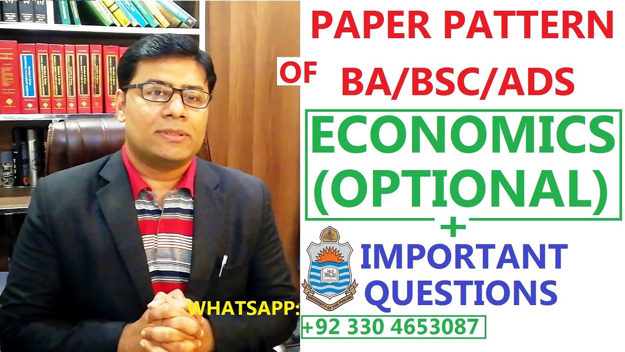 Paper pattern of BA Economics (Optional) || BSC Economics (Optional ...