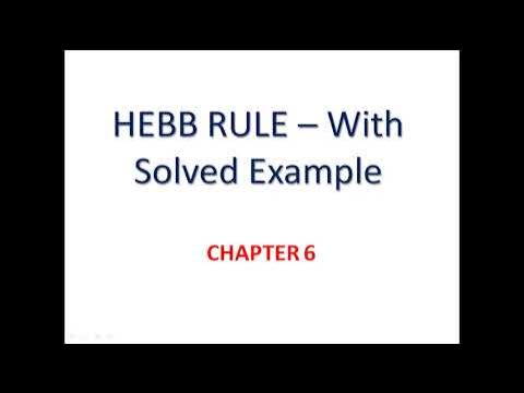 Hebb Rule with detailed Example - YouTube