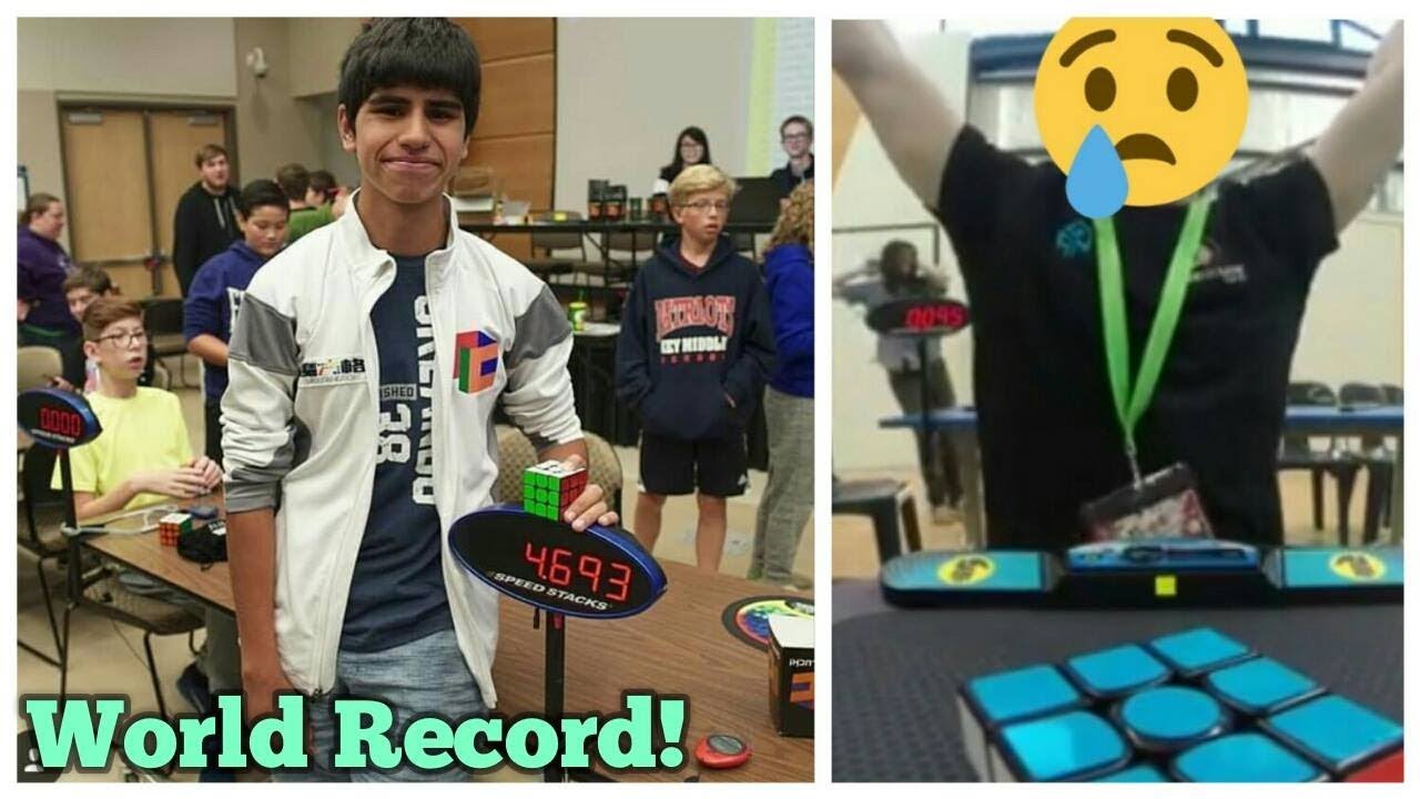 Rubik's Cube World Record FORMER 3x3 4.69 for Patrick Ponce & Feliks ...