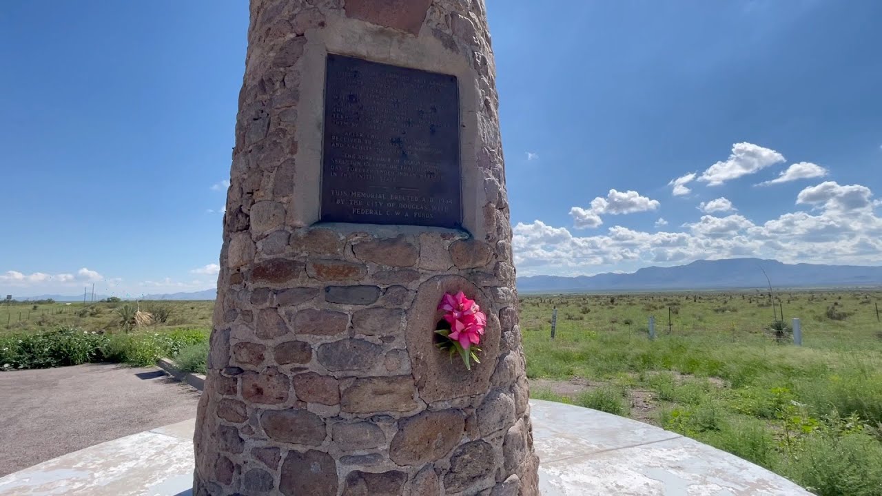 Geronimo Surrender Monument | Apache, Arizona - YouTube