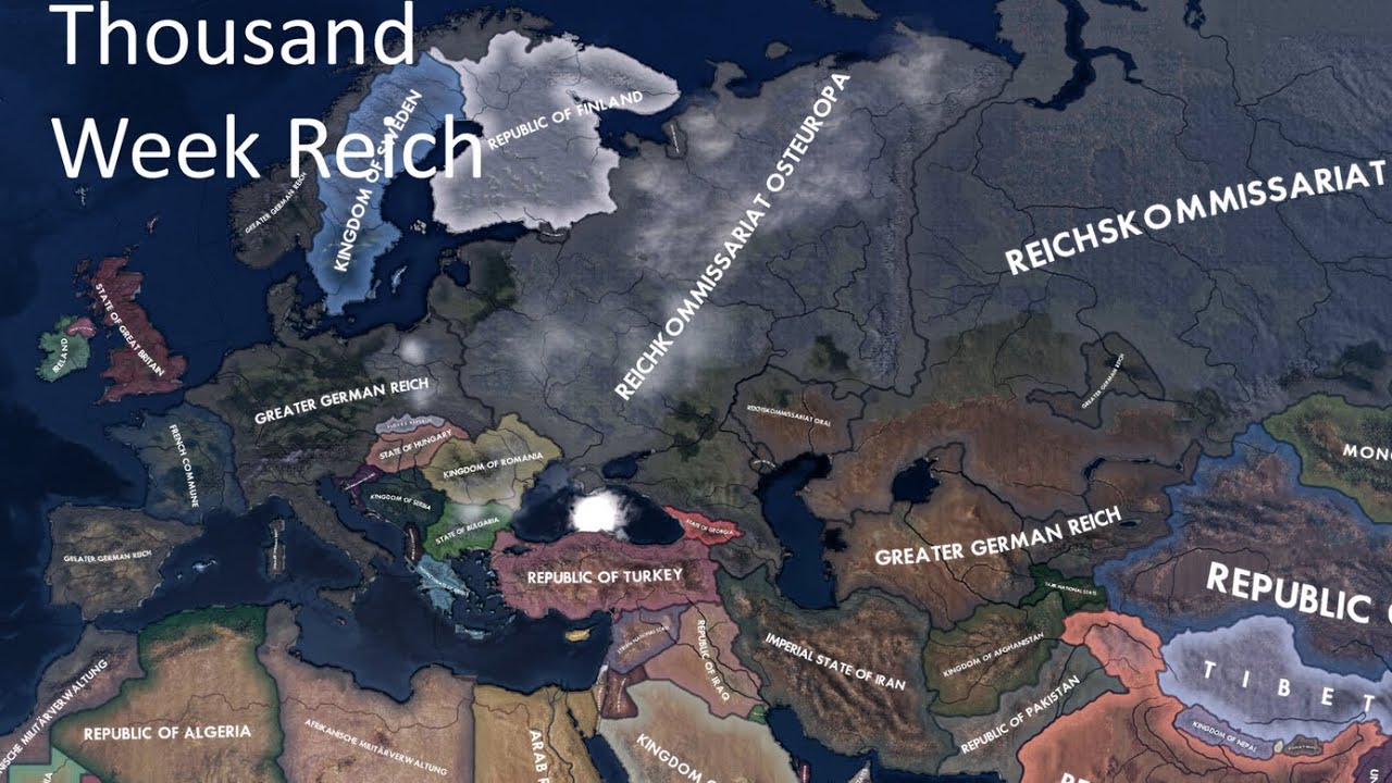Hoi4 Thousand Week Reich 1952 - 1973 Timelapse (Total War) # 2 - YouTube
