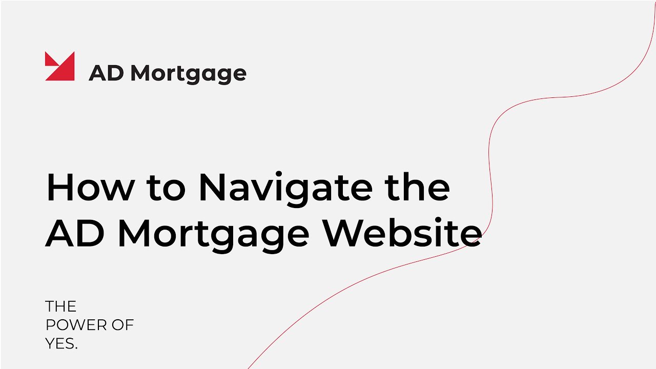 How to Navigate the AD Mortgage Website - YouTube