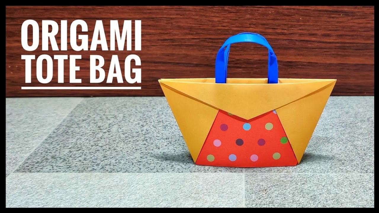 Origami Tote Bag | Origami Bag | Origami tutorial | Paper craft - YouTube