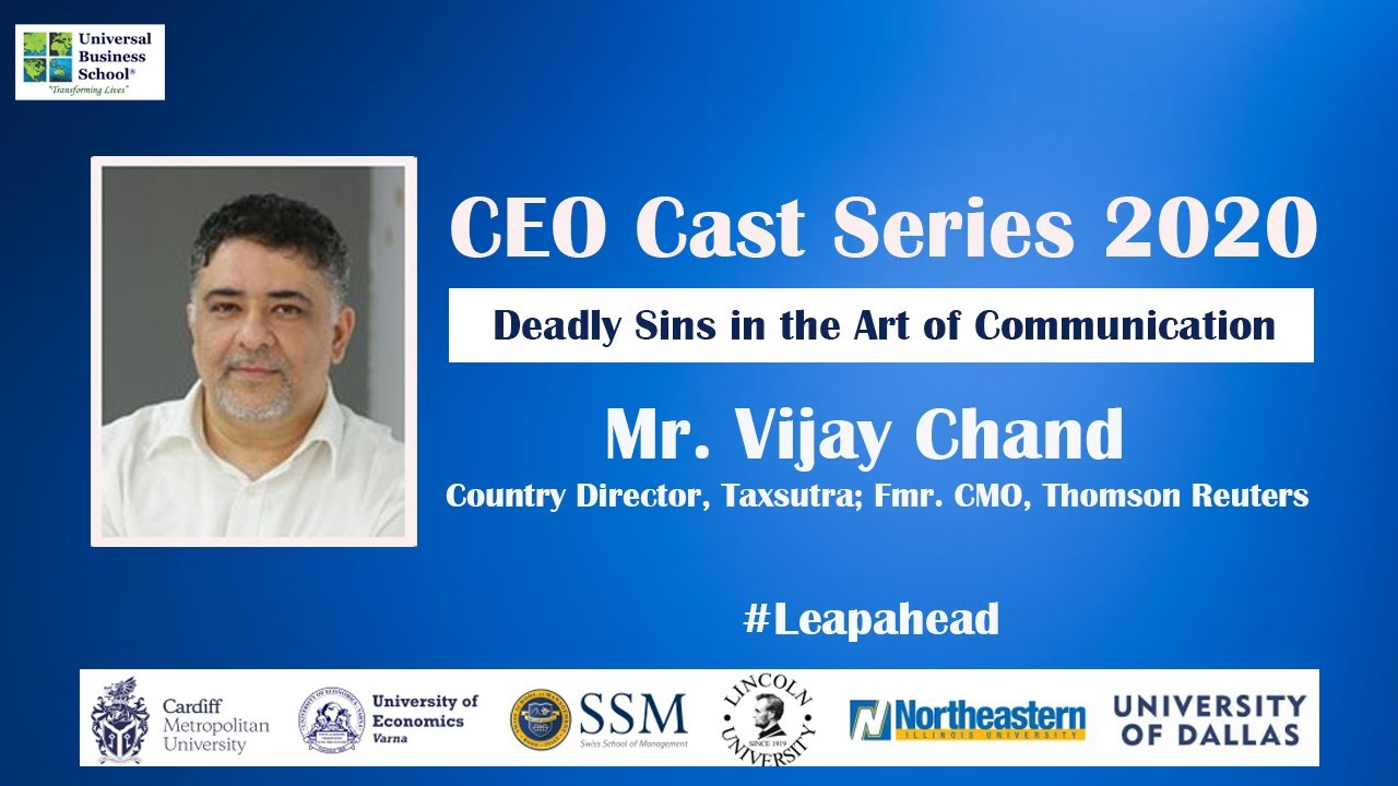 CEO CAST Session with Mr. Vijay Chand, Country Director, Taxsutra, Fmr ...