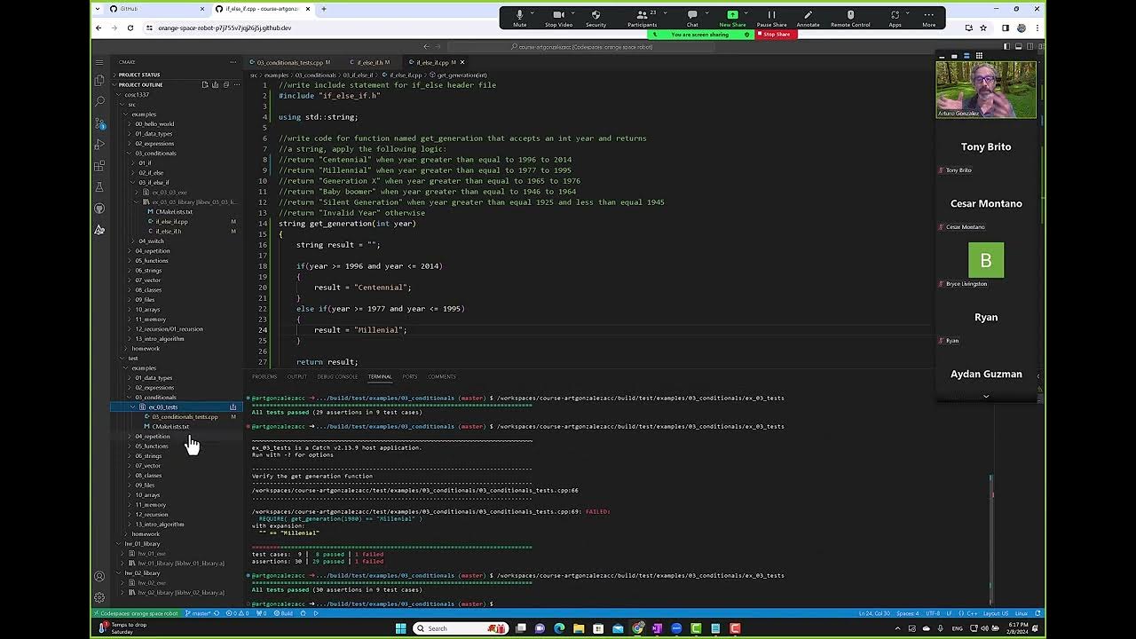 020824 COSC 1337 C++ if else if statement - YouTube
