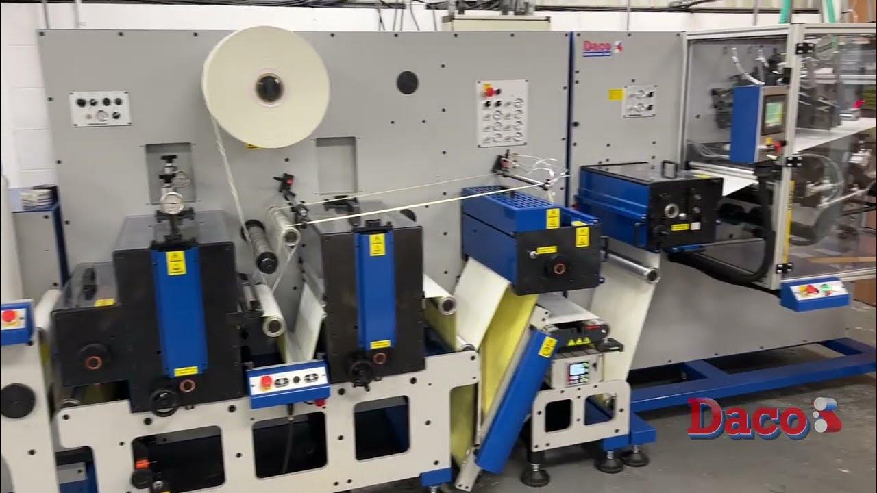 Daco TD430 Plain Label Converting Line - YouTube