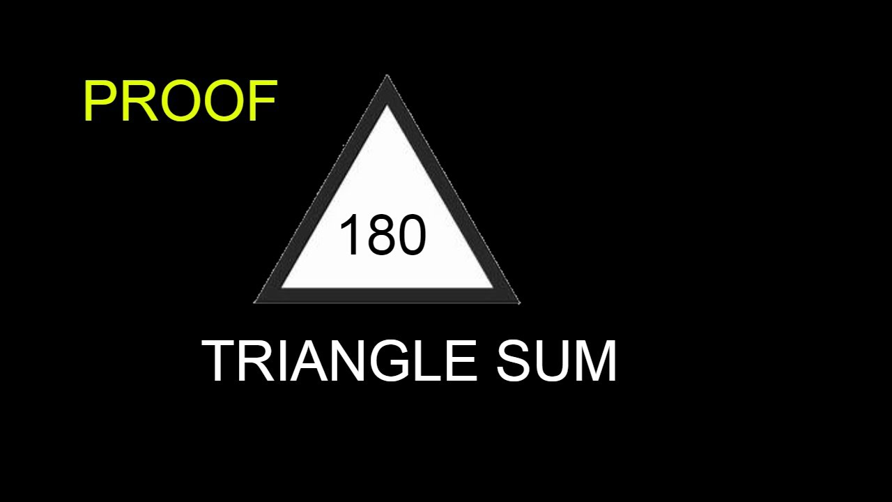 PROOF: Triangle sum is 180. Geometry; #11 - YouTube