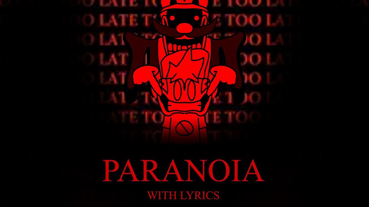 Paranoia WITH LYRICS - FNF Mario's Madness V2 Lyrical Cover - YouTube