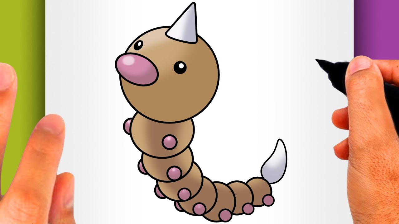 HOW TO DRAW WEEDLE - How to Draw Pokémon Nº 0013 (EASY POKÉMON DRAWING ...