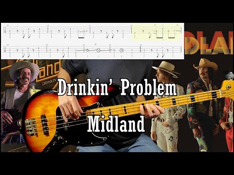 Midland - Drinkin' Problem (Bass Cover w/Tab & Backing Track) - YouTube