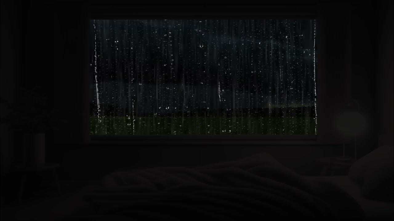 10 Hours Deep Sleep Instantly With Heavy Rain On The Window Heavy