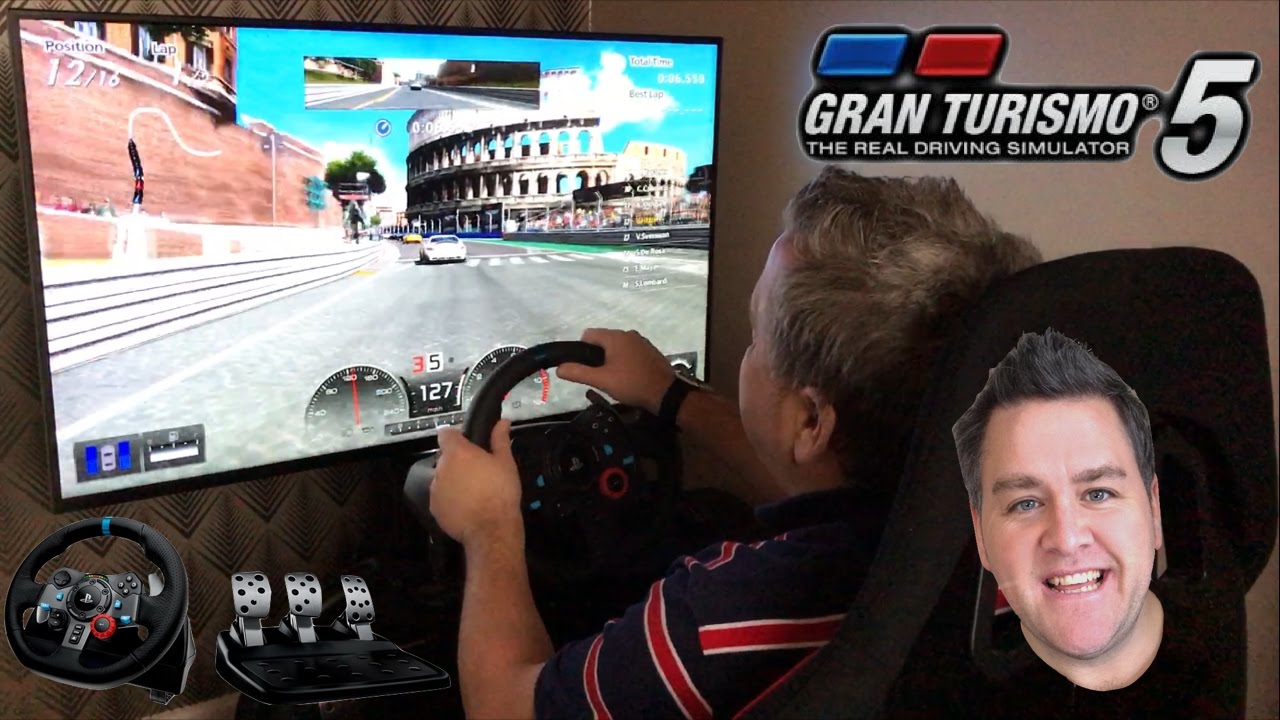 Gran Turismo 5 - Rome - PS3 - Logitech G29 Racing Wheel & Pedals ...