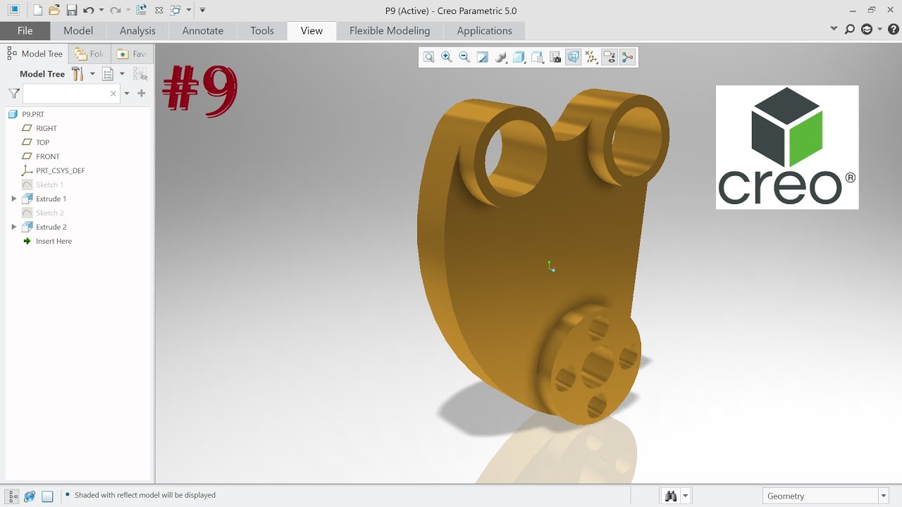 PTC Creo Parametric Exercise #9 - YouTube