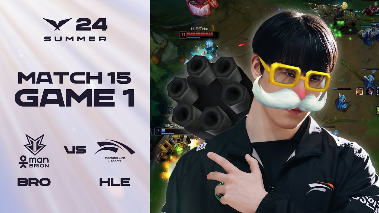오오오오 오오오 다 접어버려 한화생명 제카 | BRO vs. HLE 게임1 하이라이트 | 06.21 | 2024 LCK 서머 스플릿 - YouTube