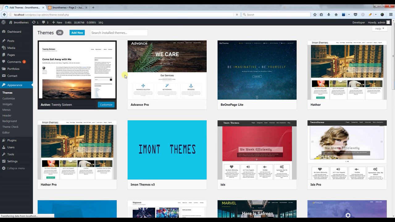 How To Install Advance Theme from zip - YouTube