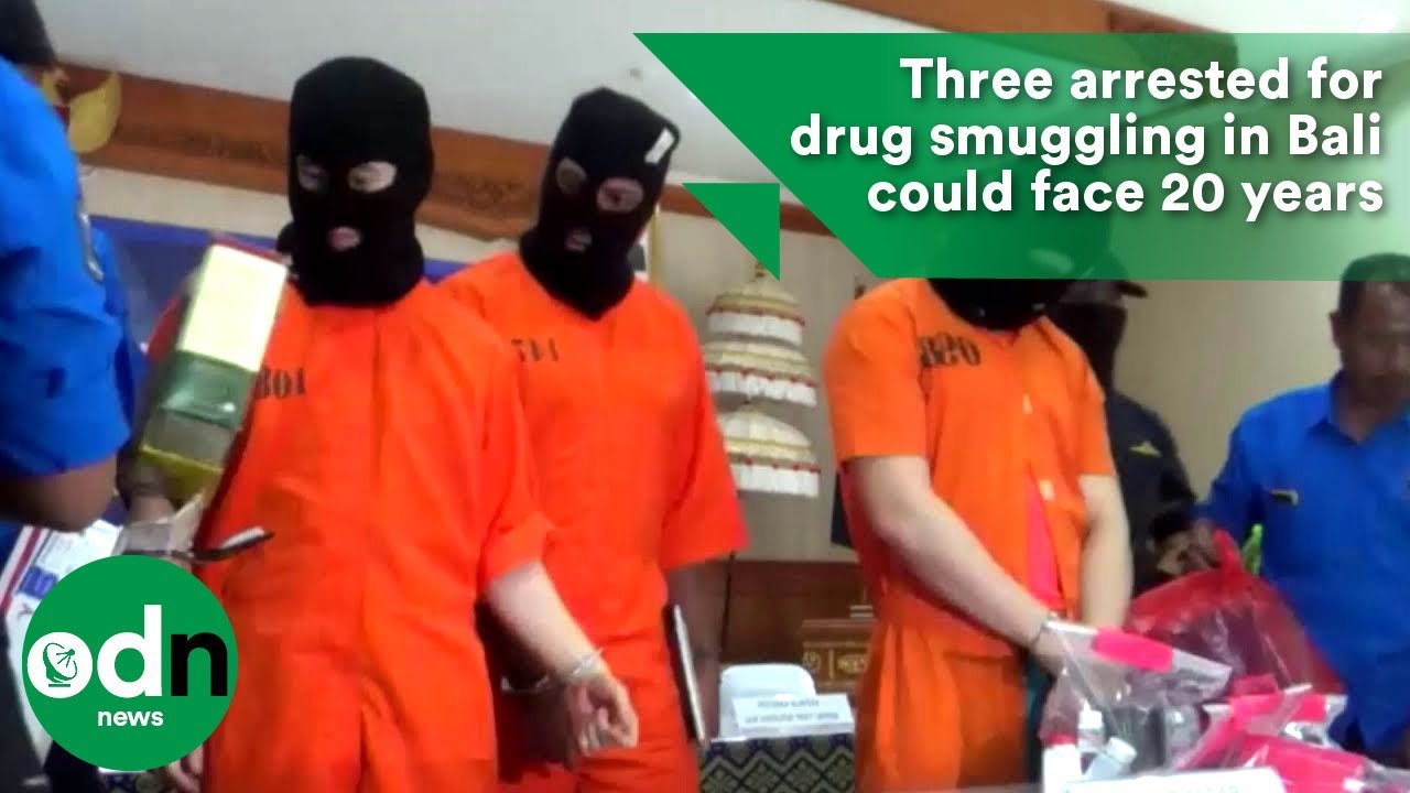 Three arrested for drug smuggling in Bali could face 20 years - YouTube
