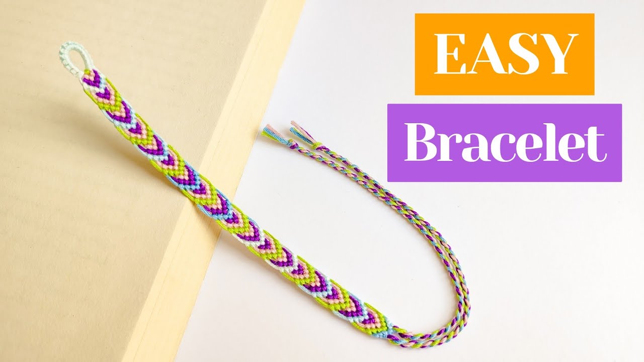 How to make Friendship Bracelet|Leaf Bracelet for beginners |Super easy ...