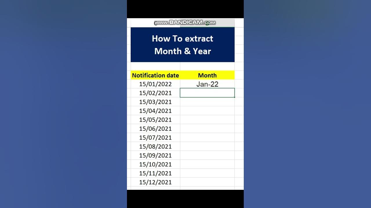 Extract Month Year In Excel Excel Tips exceltips YouTube extract-month-year-in-excel-excel-tips-exceltips-youtube