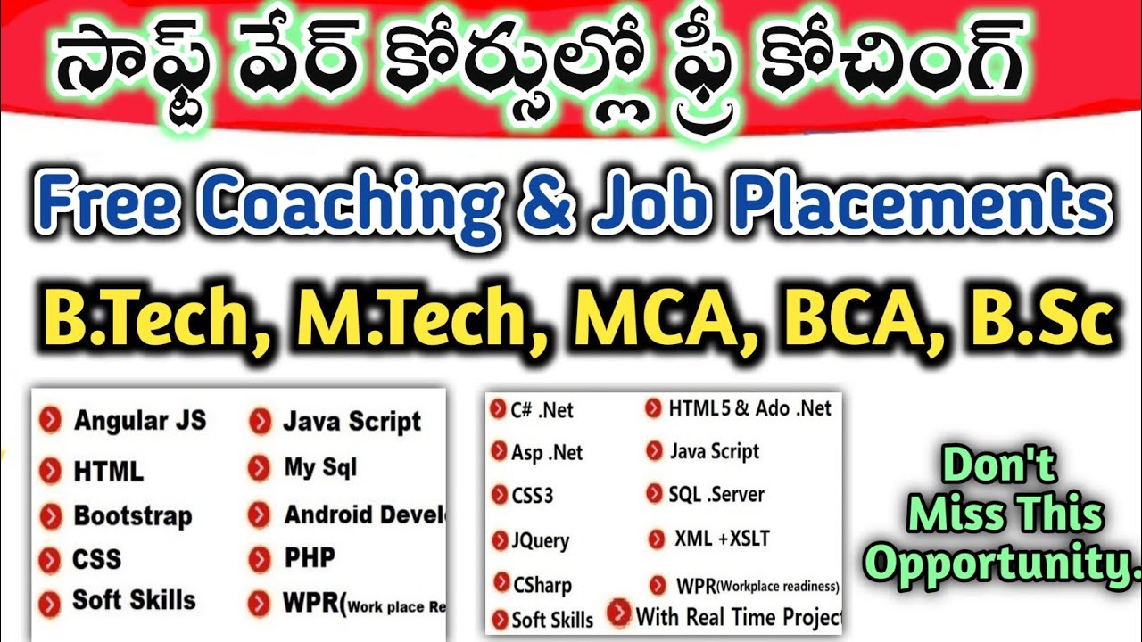 free Software Courses Training And Job Placement In Hyderabad 2021 free-software-courses-training-and-job-placement-in-hyderabad-2021